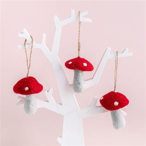 Felt Toadstool Hanging Decorations Postbox Party
