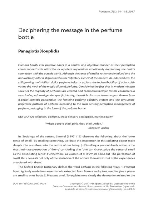 Deciphering The Message In The Perfume B Pdf Odor Perfume