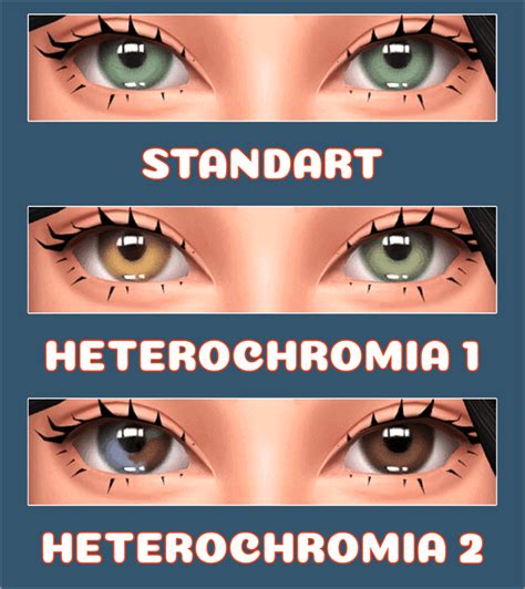 🌼 Preview Heterochromia Eyes Eye Contacts N17 Poyopoyo Sims 4 Cc