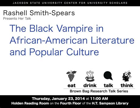 Rashell Smith Spears Brown Bag Research Talk On Jan 23 At 11 Am
