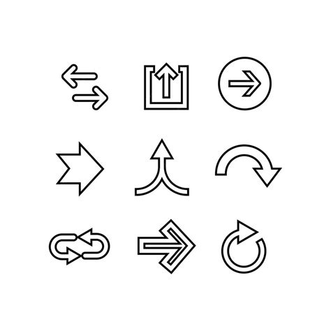 Premium Vector Set Icons Arrow Icon Arrow Vector Collection Arrow Cursor Modern Simple Arrows