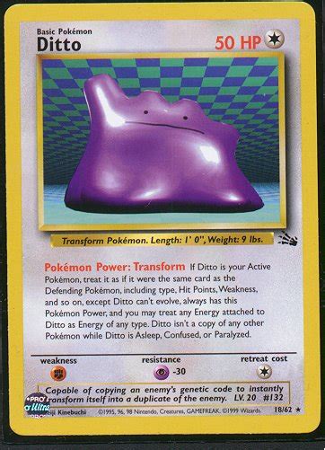 Serebii net Pokémon Card Database Fossil 18 Ditto