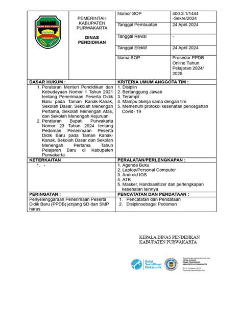 Sop Ppdb 2024 2025 Pdf