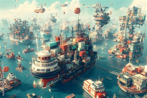 Cutting Edge Cargo Container Transport Ships With Modular And Reconfigurable Designs Autonomous