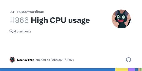 High Cpu Usage · Issue 866 · Continuedevcontinue · Github