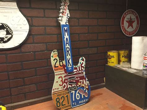 License Plate Guitars Custom Made To Order Made From Real Etsy