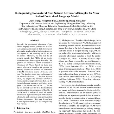 Distinguishing Non Natural From Natural Adversarial Samples For More