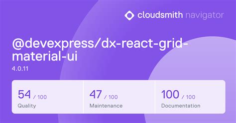Devexpressdx React Grid Material Ui 4011 Npm Package Quality Cloudsmith Navigator