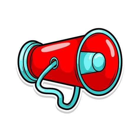 Premium Vector Flat Design Style Megaphone Horn Loudspeaker