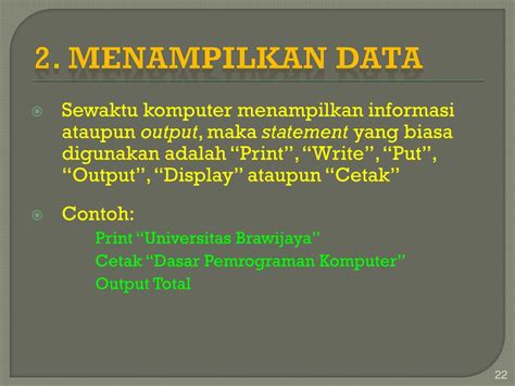 Ppt Konsep Dasar Pemrograman Komputer Dan Algoritma Powerpoint Presentation Id 5082531