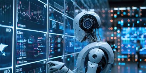Researcher And Ai Visualizing Complex Data In High Tech Workspace Aig60