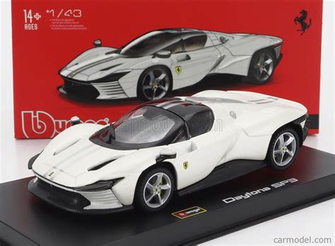Burago Bu W Masstab Ferrari Daytona Sp White Blue