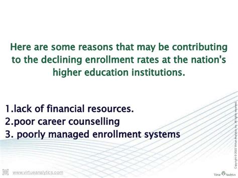 reasons behind the current college enrollment decline pptx