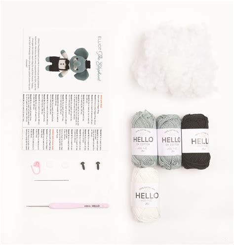 Knitty Critters Hello Buddies Crochet Kits Everett The Elephant