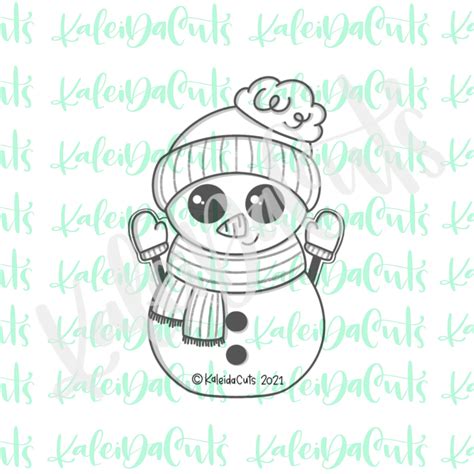 2021 Happy Snowman Cookie Cutter Kaleidacuts