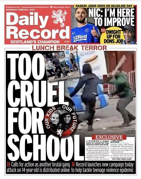 Teen Girl Booted Unconscious Outside Scots School As Adult Woman Cheers