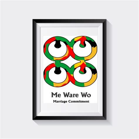 African Wall Art Adinkra Wall Art Commitment Ashanse