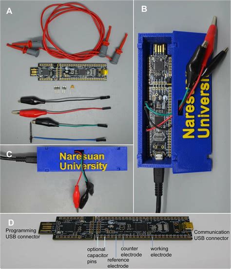Potentiostat Parts And Completed Device A Photo Of All The Components