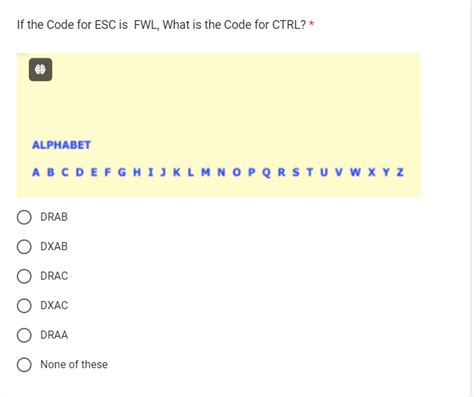 If The Code For Esc Is Fwl What Is The Code Studyx
