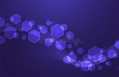 Hexagonal Wave Structure Futuristic Geometric Molecular Cells Background Abstract Hexagon