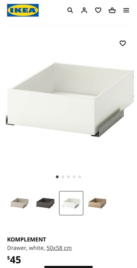 Ikea Komplement Drawer 50x58 White Furniture And Home Living Home Improvement And Organisation