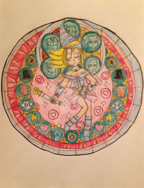Stain Glass Dark Magician Girl By Stellarfairy On Deviantart