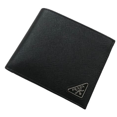 【楽天市場】【中古】prada サフィアーノ トライアングルロゴ2つ折り財布 ブラック サイズ： 【081023】（プラダ）：ブランド古着の