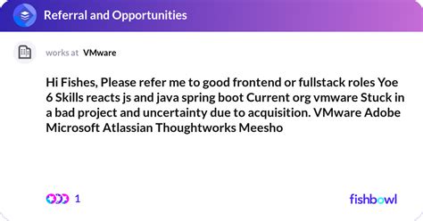 Hi Fishes Please Refer Me To Good Frontend Or Ful Fishbowl