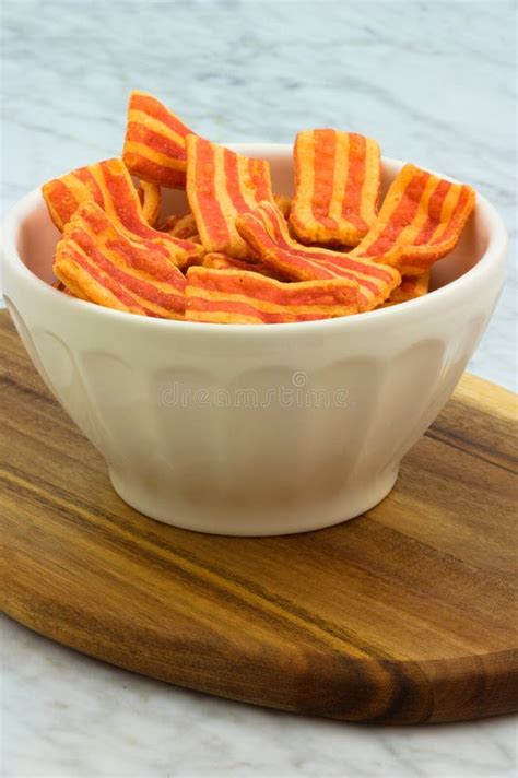 Crispy Bacon Flavored Snack Stock Image Image Of Meal Vegetarian