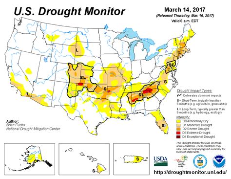 U S Drought Monitor Update For March 14 2017 News National
