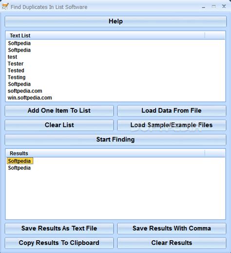 find duplicates in list software download softpedia