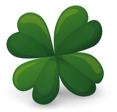 Premium Vector Lucky Four Leaf Clover In Gradient Effect Over White