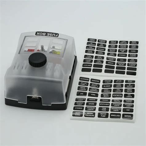 6 Way Fuse Distribution Block Car Boat Fuse Box Holder With Warning Indicator And Positive Input