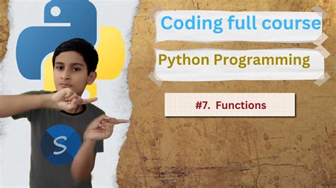 Functions In Python By Master Samanyu Youtube