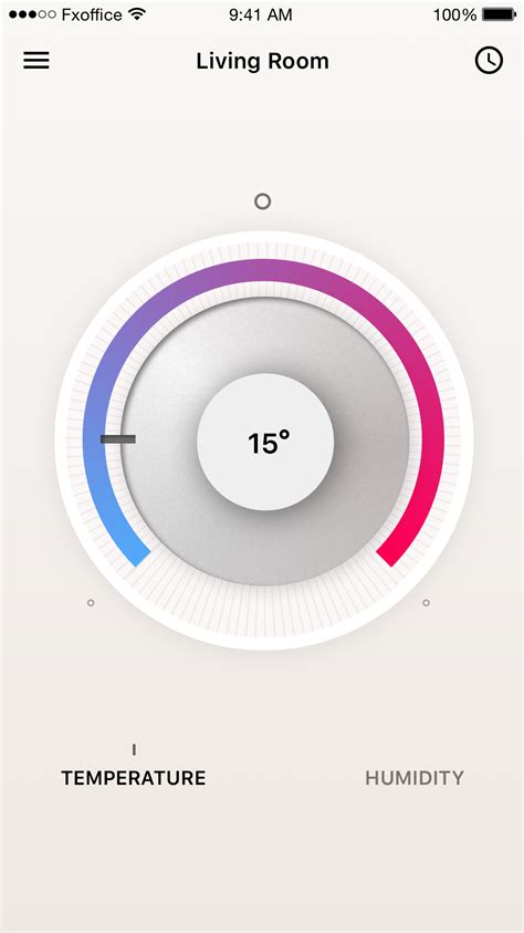 Thermostat App Day UI UX Free Sketch App Challenge On Behance