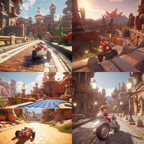 Mario Kart Using Unreal Engine 5 R Midjourney