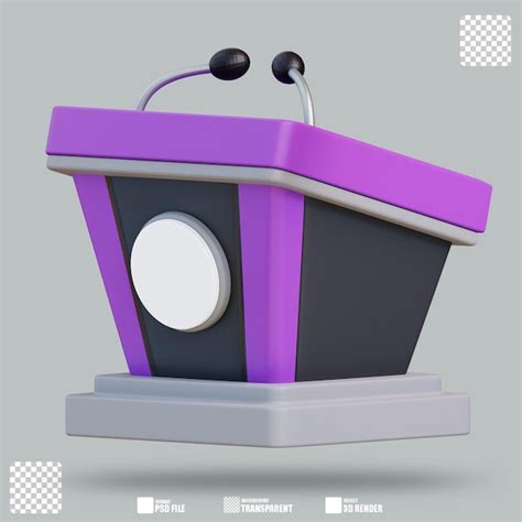Premium Psd 3d Illustration Lectern 2