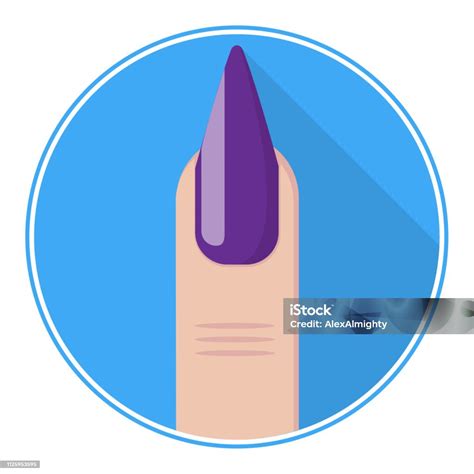 아이콘을 손톱 보라색 손톱 벡터입니다 네일 플랫 로고입니다 개념에 대한 스톡 벡터 아트 및 기타 이미지 개념 로고