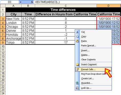 Toms Tutorials For Excel Calculating Times Between Time Zones Atlas