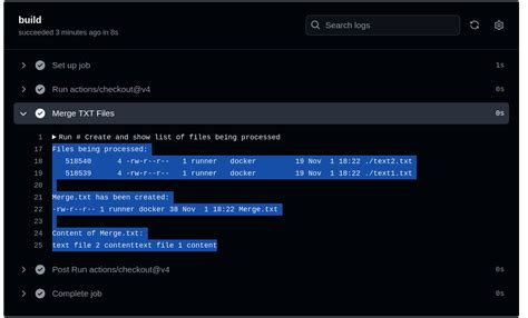 Github Actions Merge Several Text Files Into One Text File Stack Overflow