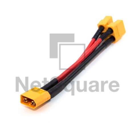 Xt60 Parallel Splitter Male To Dual Female สายไฟซิลิโคน หัวต่อขนานแบตเตอรี่สำหรับ Rc Connector