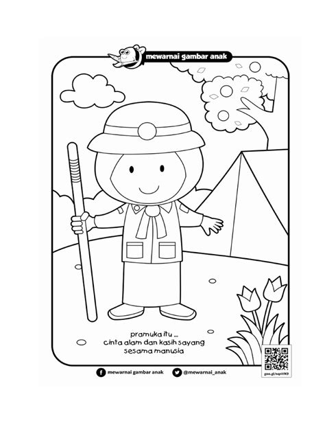 Mewarnai Pramuka Cow Cew Pdf