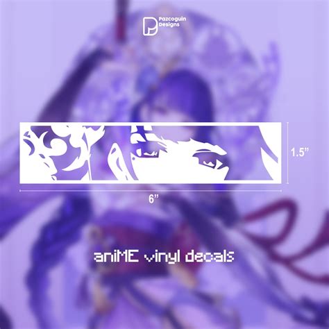 Anime Waifu Vinyl Stickers Genshin Impact Raiden Shogun Shopee