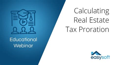 Calculating Tax Proration With Easysoft Youtube