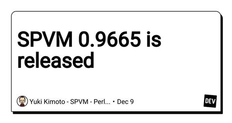 Spvm 09665 Is Released Rdevto