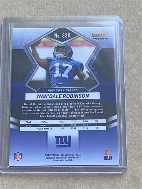 Panini Mosaic Rookies Silver Prizm Wandale Robinson RC For Sale Online EBay