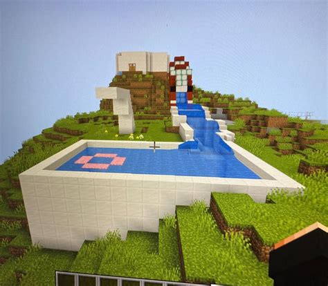 Minecraft Pool Idea ️ Minecraft Pool Minecraft Pool Ideas Minecraft