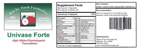 Univase Forte Proteolytic Enzyme Formula Oawhealth