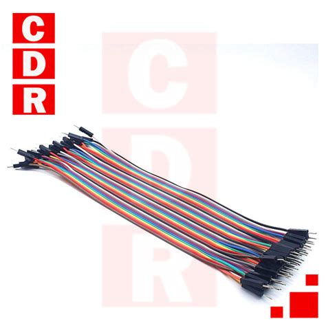 Kit 40 Cables Para Protoboard Macho Macho 20cm Arduino