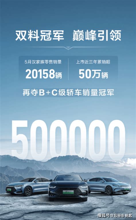 比亚迪汉冠军版上市近三年累销超50万辆搜狐汽车搜狐网